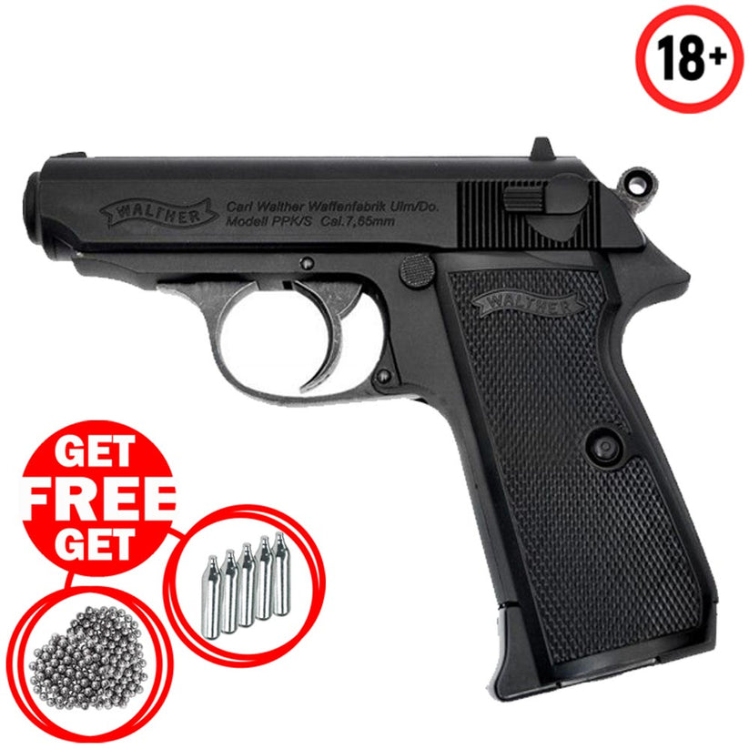 Walther PPK CO2 Air Pistol .177 BB Gun Blowback Airguns – Euro Army ...